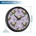 BZSMCE Voice Activated LED Night 12in Clock 12in Clock with Pug Bones ...