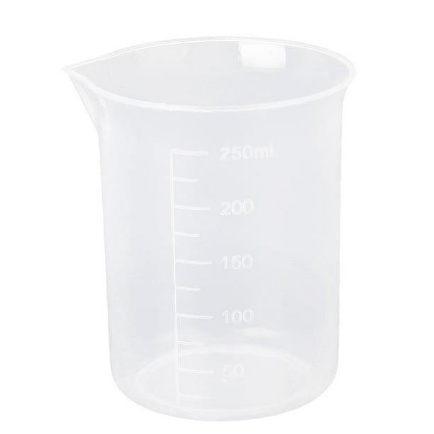 250ml Vaso de Laboratorio Plástico Transparente Beaker Sunnimix Vaso de ...
