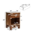 GDF Studio Lindale Boho Handmade Acacia Wood Nightstand, Set of 2 ...