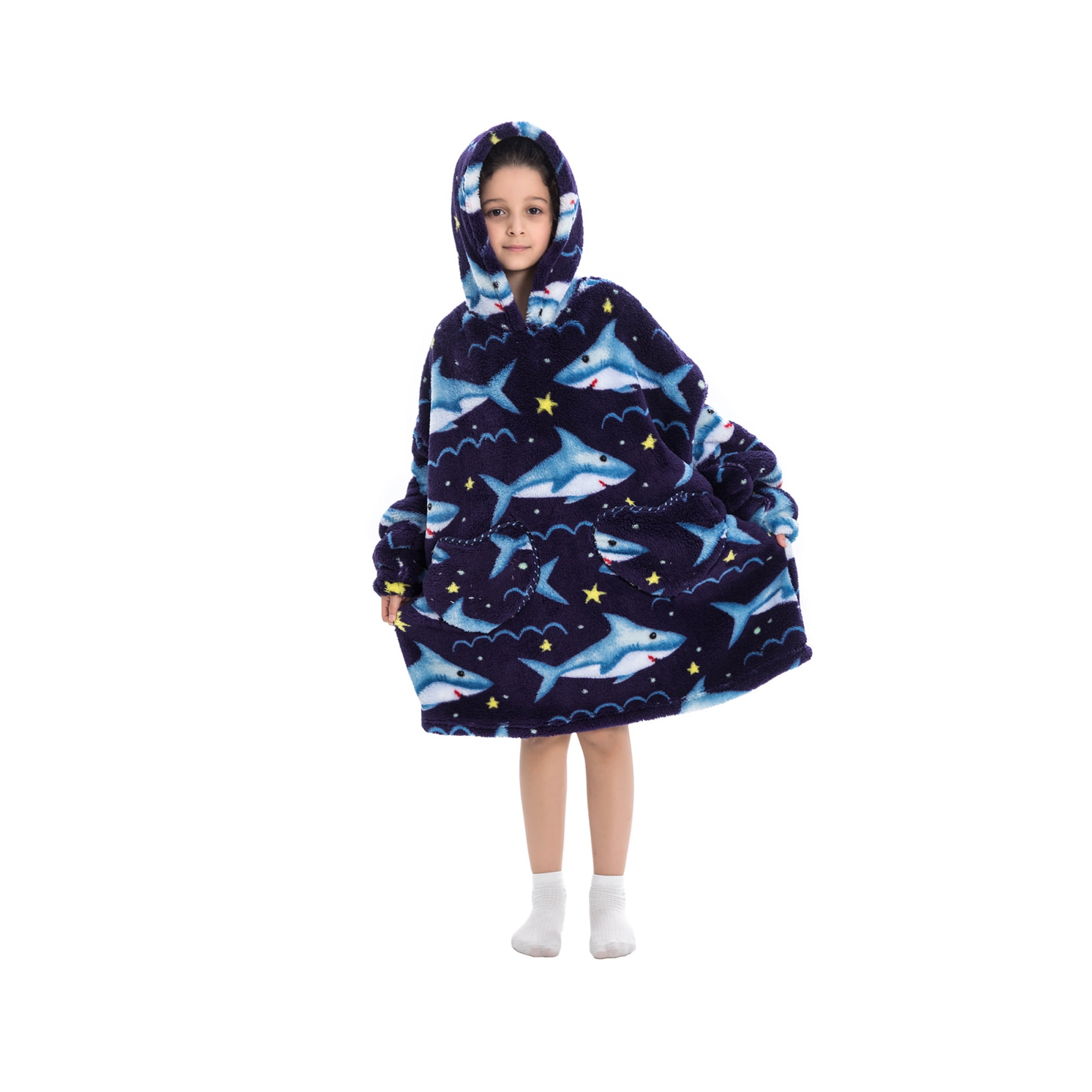 Click here for Caitzr Oversized Wearable Blanket Hoodie For Adult... prices