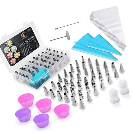 baking tips,cake piping nozzle kit,icing nozzle set,stainless steel ...
