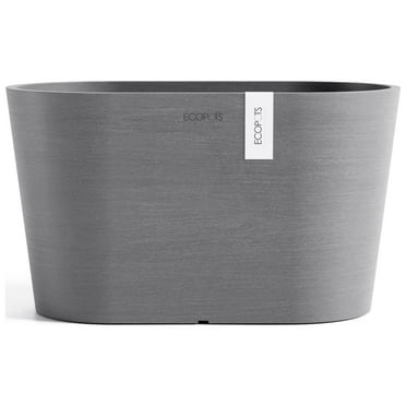 EcoPots Rotterdam 8" Indoor/Outdoor Durable Modern Recycled Plastic ...