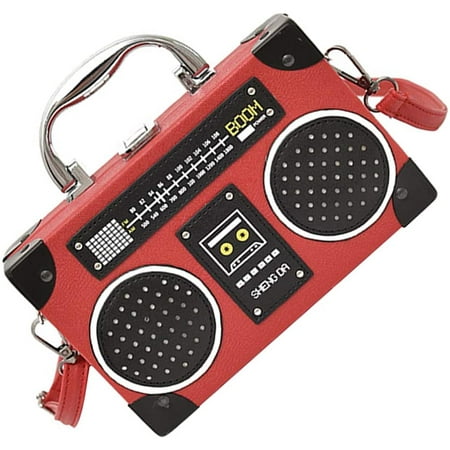 Women Retro Radio Shape Crossbody Bag Vintage Top Handle Handbag Purse ...
