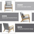 JULY'S SONG Mid Century Modern Accent Chair, Linen Upholstered Lounge Chairs for Living Room ...