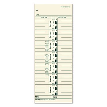 Weekly Time Sheets, 5.5 X 8.5, 1/page, 50 Forms/pad, 2 Pads/pack ...