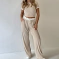 LEAVINGSUO Two Piece Sets for Women Plus Size Fashion Women Round-Neck ...