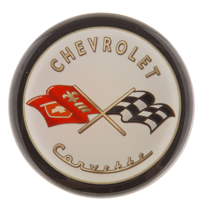 Chevrolet Logo Flag Checkered Flag Silver Metal Black Knob Car Parts ...