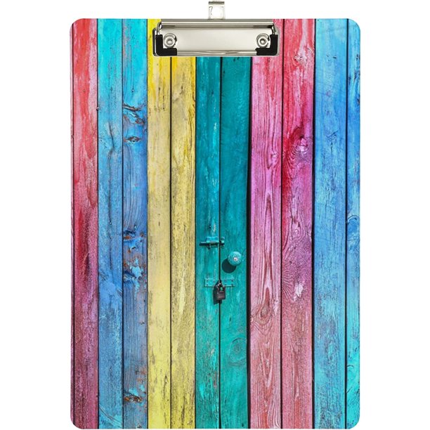 KXMDXA Color Painted Boards Clipboard Hardboard Wood Nursing Clip Board ...