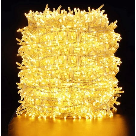 328ft (100m) 500 Leds Christmas Lights Warm White Fairy Lights Plug in ...