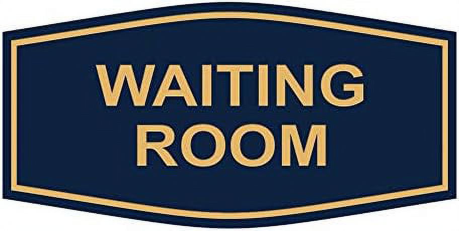fancy waiting room sign(navy blue/gold)-small - Walmart.com