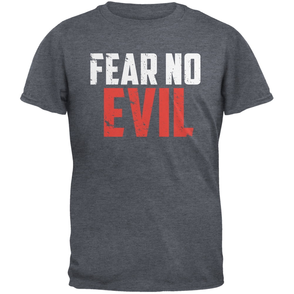 Fear No Evil Dark Heather Adult T-Shirt - X-Large - Walmart.com