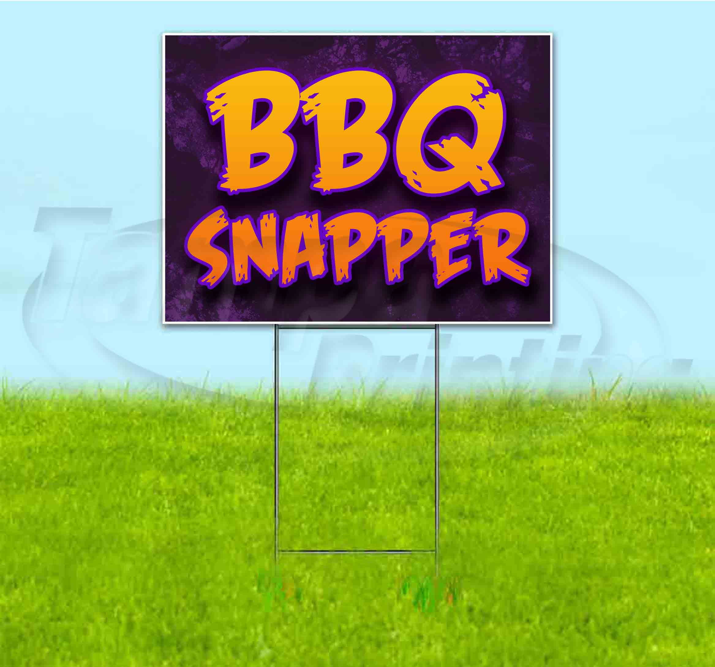 BBQ Snapper (18" x 24") Yard Sign, Includes Metal Step Stake - Walmart.com