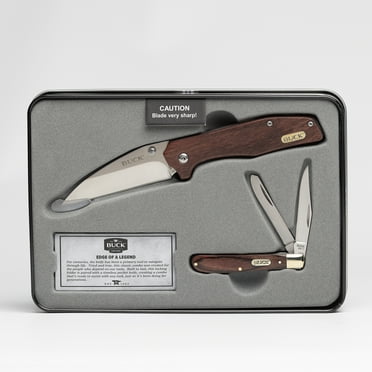 Buck Knives 373 Trio and 379 Solo 2-Knife Combo Tin, Multiple Blades ...