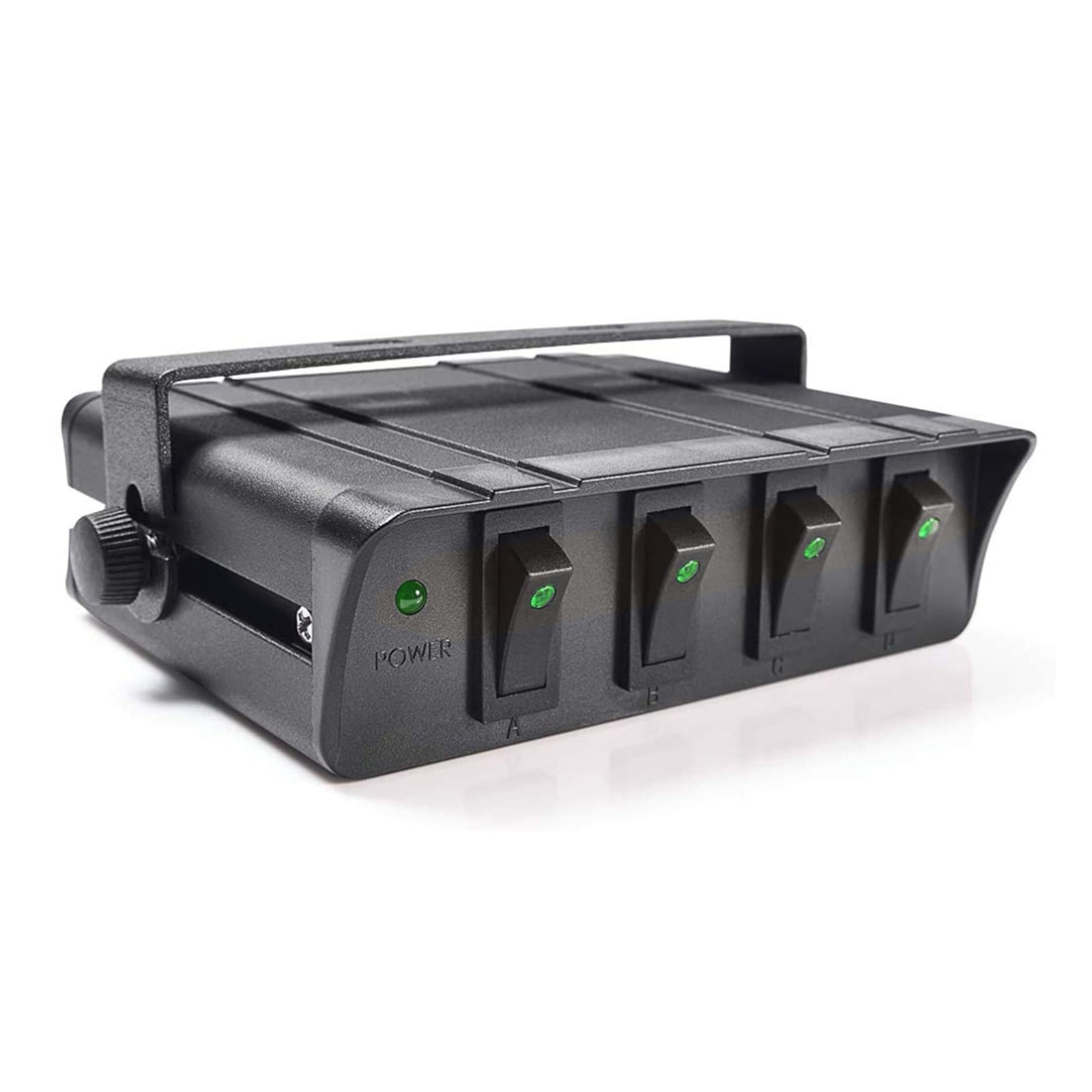 Furvclv 4-Gang 12V Rocker Switch Box 3pin Switch Panel Control System ...