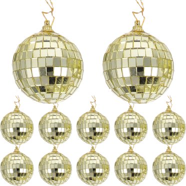 D-GROEE Mirror Disco Ball, Silver Hanging Disco Light Mirror Ball with ...