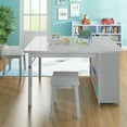 MUZZ Kids Art Table and Chairs Set, Wooden Drawing and Painting Table ...