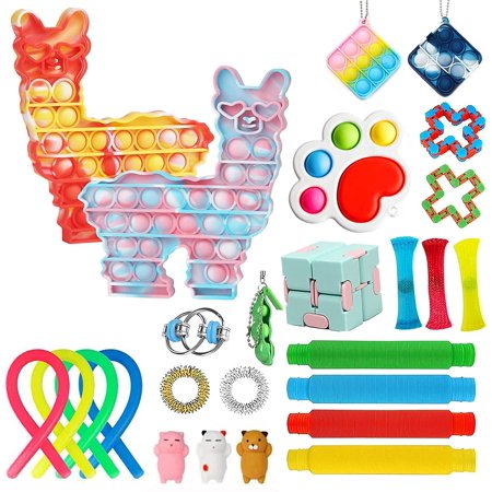 HTCM Big Fidget HTCM s Pack, Sensory Fidget Set Pop Bubble Stress Relief HTCM s with Marble Mesh ...