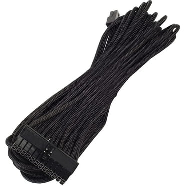 MB-24pin to MB-24pin(550mm) Individually Sleeved Modular Cable, Black ...