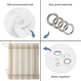 72x78 Inch Shower Curtain Tan Stripes Bathroom Decor, Waterproof Fabric ...