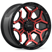 RTX Zion 18x9 5x127 ET-15 CB71.5 Gloss Black Milled Red Wheel - Walmart.com