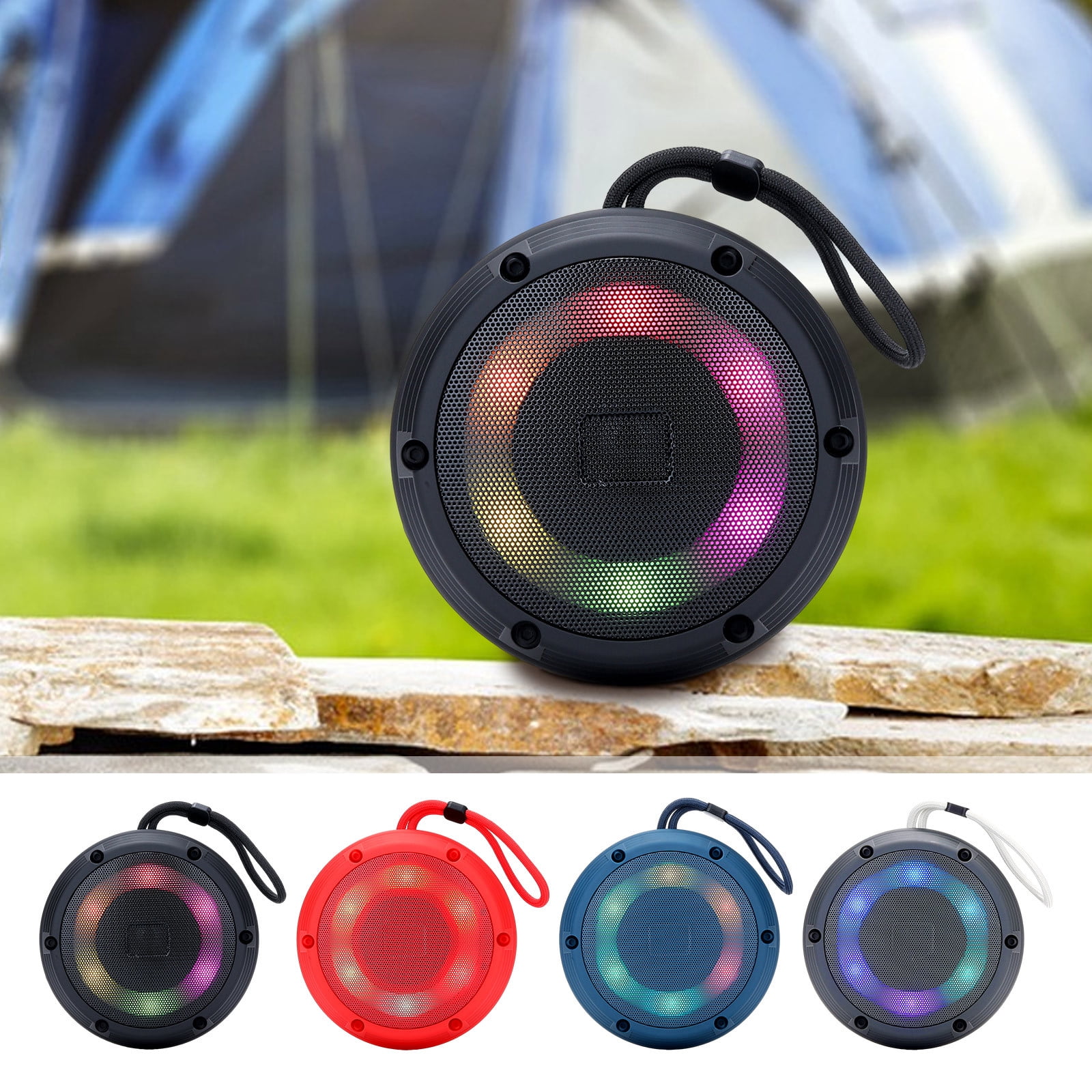 Altavoz Bluetooth Ganfancp Colorido Luminoso Portátil Alta Potencia ...