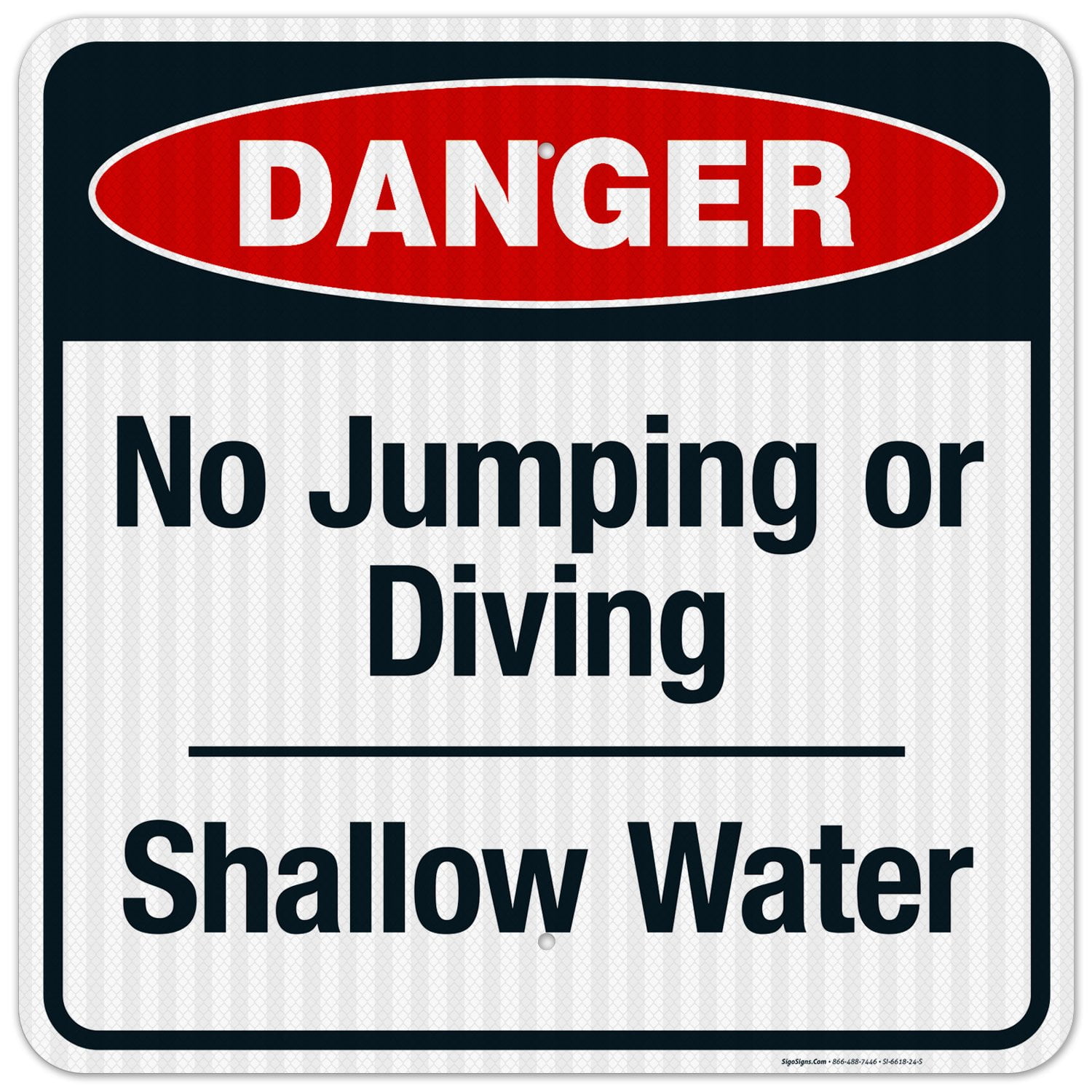 No Jumping Or Diving Sign, Pool Sign, - Walmart.com