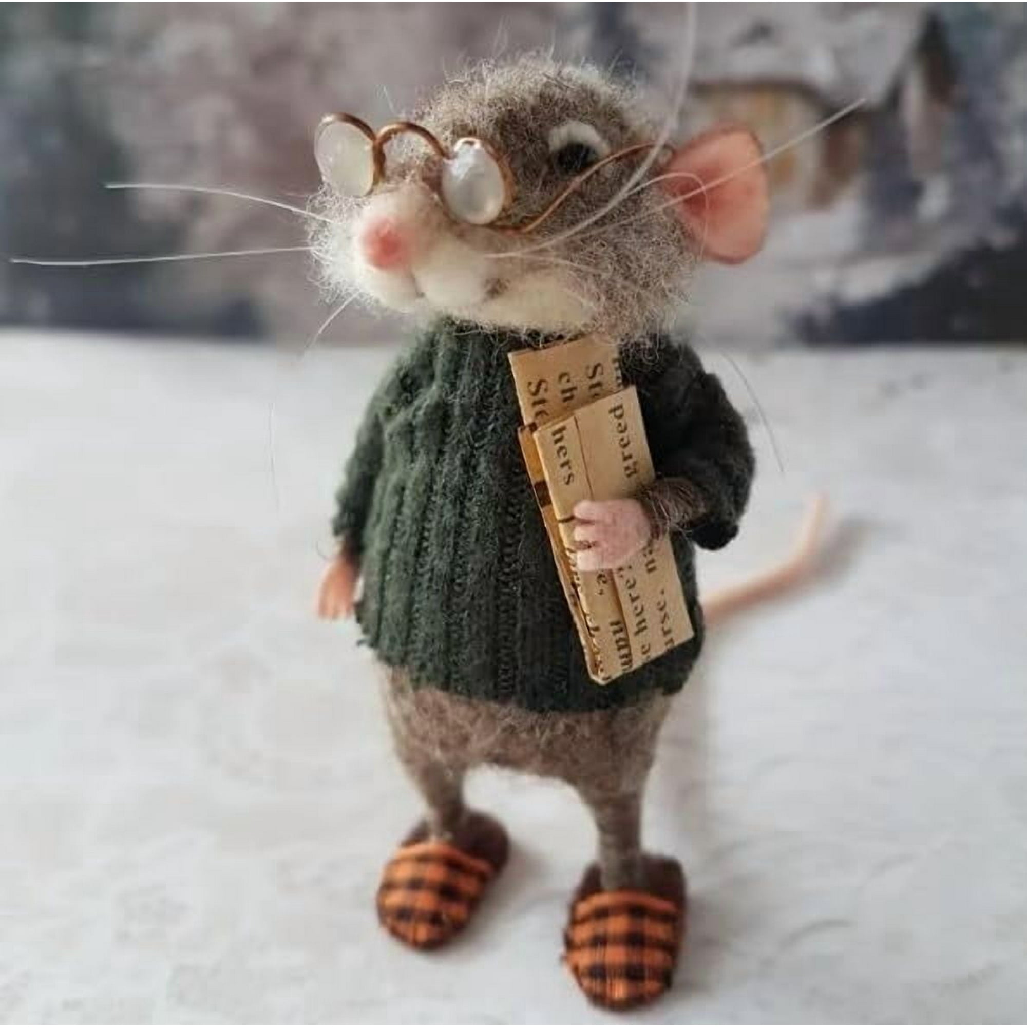 Click here for Bamboohart Cute Needle Felted Mouse（diy Kits) Chri... prices
