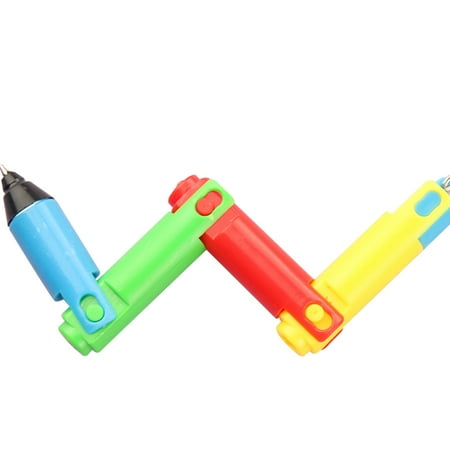 freestylehome 0.5mm Foldable Plastic Ballpoint Pen Blue Ink Bending ...