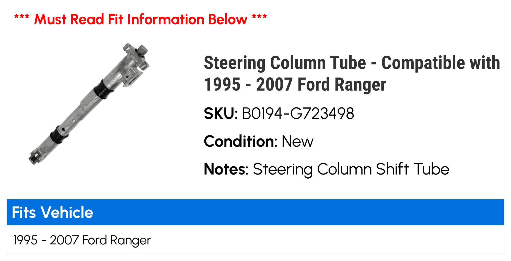 Ford Ranger Steering Column Diagram