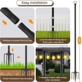 8 Pack 10ft String Light Poles For Outside Lights Outdoor With Metal ...