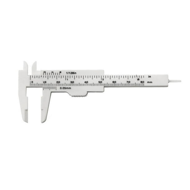 5PCS 0-80mm Double Scale Plastic Vernier Caliper Mini Ruler Accurate ...