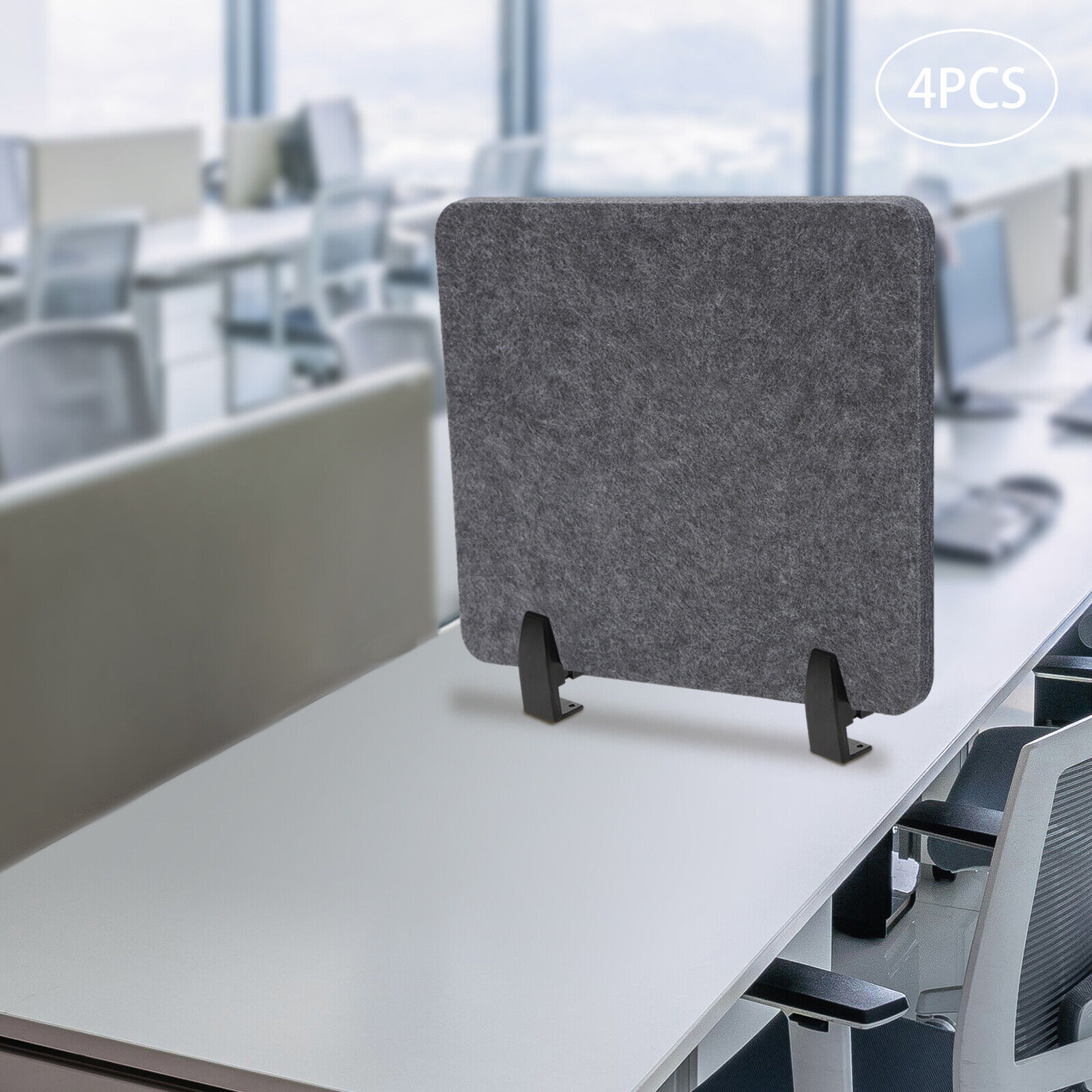 Modern Raw Clamp-On Acoustic Desk Divider Desktop Mounted Privacy Panel ...