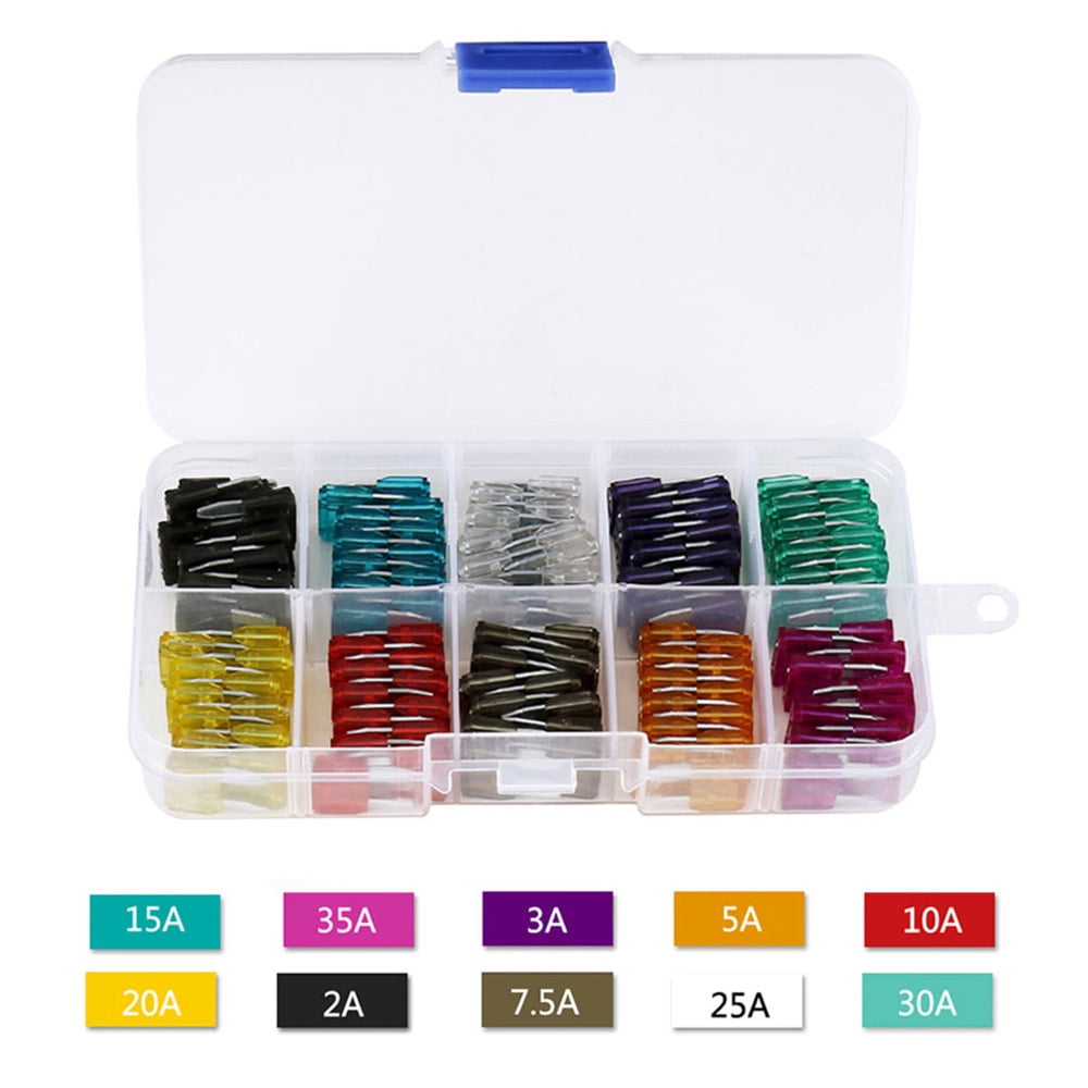 Harupink 120Pcs Mini Car Blade Fuses Assortment Kit, Automotive Fuses ...