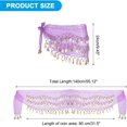 Belly Dance Hip Scarf Sequins Wrap Light Purple - - Walmart.com