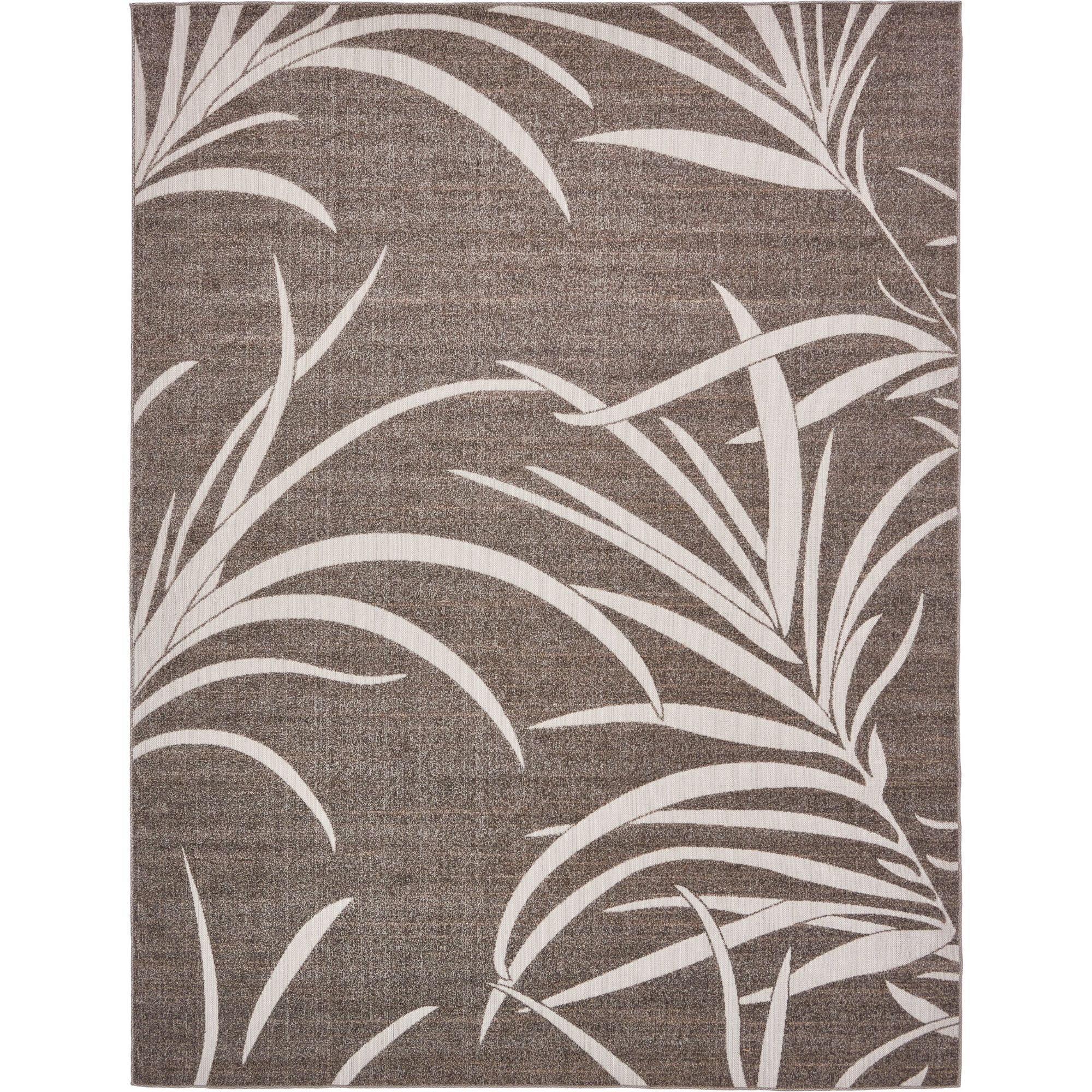 Unique Loom Orlando Indoor/Outdoor Botanical Rug Brown/Beige 9' x 12' 2 ...
