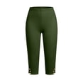 BUIGTTKLOP Plus Size Capri Leggings for Women High Waisted Yoga Capris ...