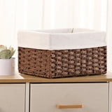 czqnlg Wicker Storage Basket Set of 3 Wicker Basket Hand-Woven Paper ...