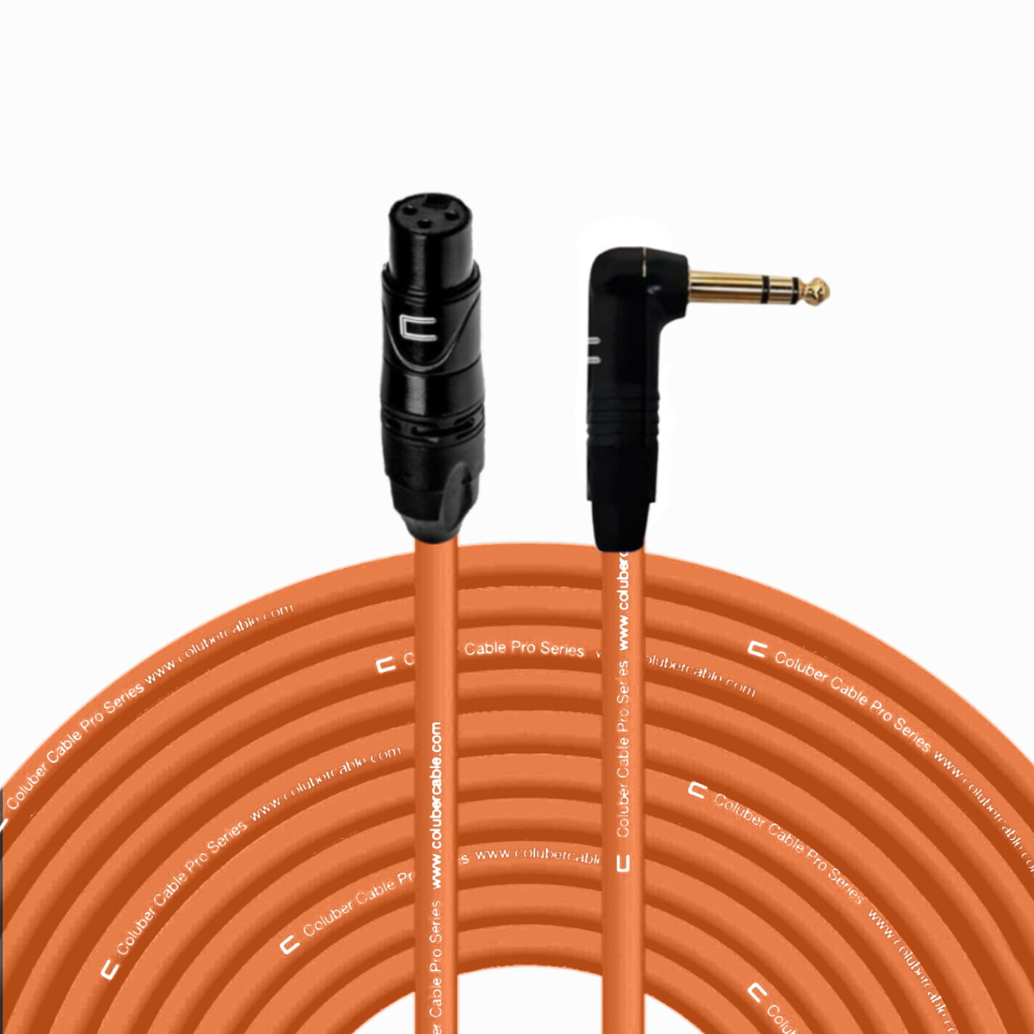 Coluber Cable - Balanced XLR Cable Female to Right Angle 1/4" TRS ...