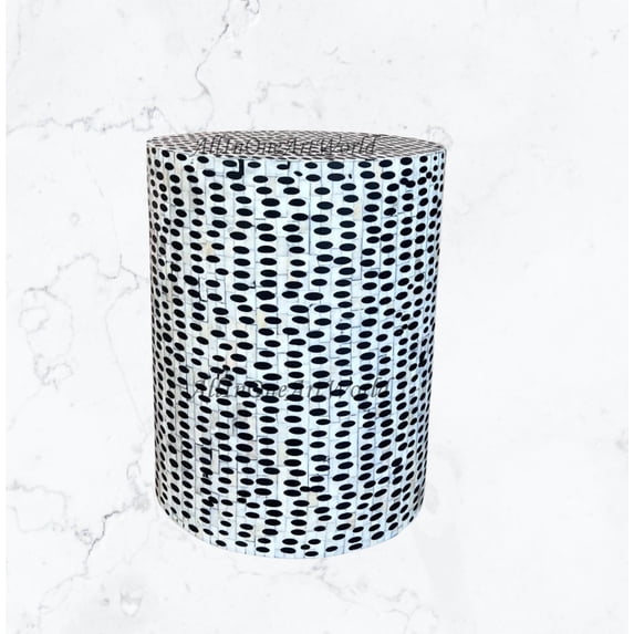 New Design Bone Inlay Side Table, Full Bone Inlay Round Side Table ...