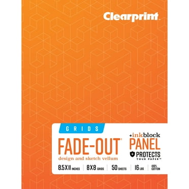 Clearprint Design and Sketch Pad, 10x10 Grid, 8.5in x 11in - Walmart.com