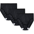 Womens Panties Hi Cut Nylon Brief 3 Pack