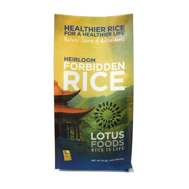 Lotus Foods - Heirloom Forbidden Black Rice - 15 oz. - Walmart.com
