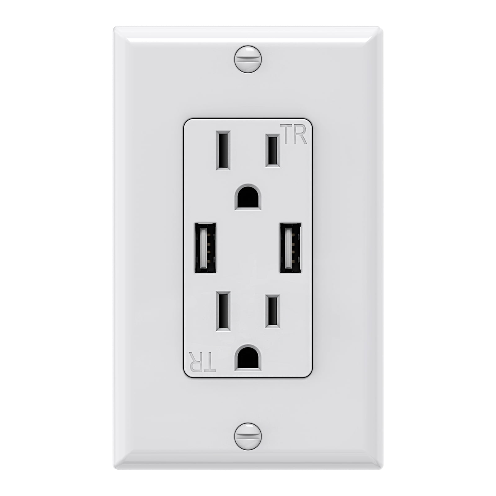 KYHSHJ 3.6A USB Wall Outlet Charger, 15A Tamper-Resistant Receptacles ...