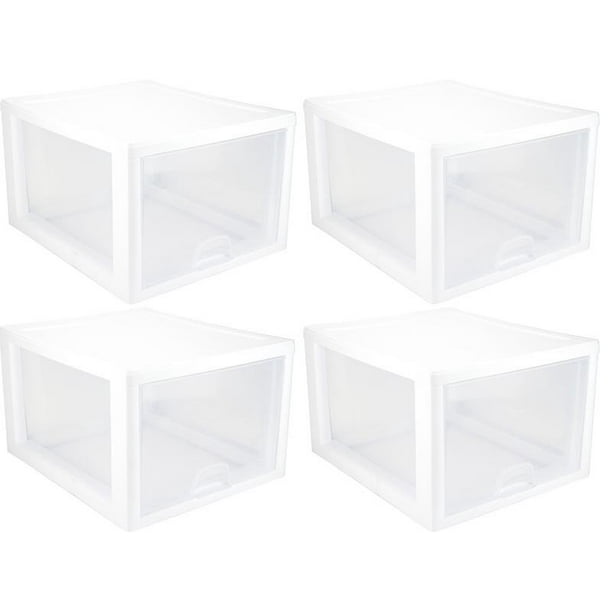 Sterilite 2310 27 Quart Modular Stacking Storage Drawer Box Containers