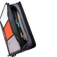 Case•it Mighty Zip Tab, Zip Binder w/ 5-Sub. File, Black, 3" Cap., 12. ...