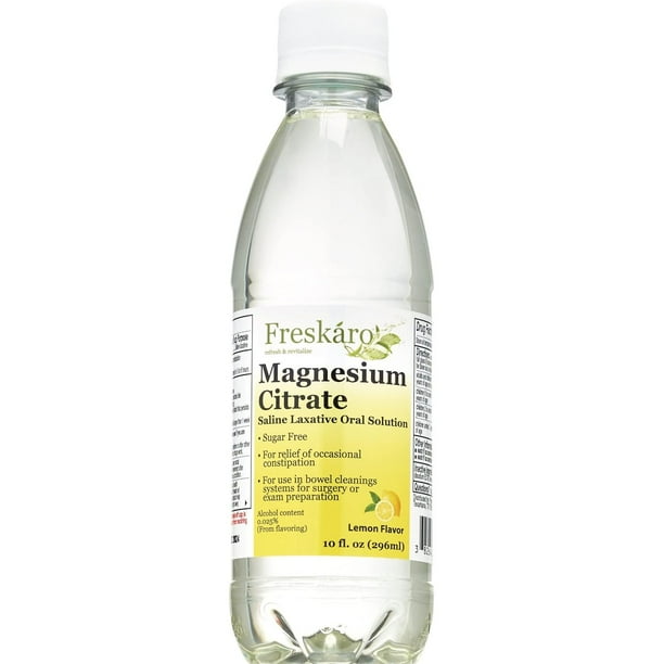 Magnesium Citrate Saline Oral Solution Laxative Lemon 10 OZ 3 Bottles ...