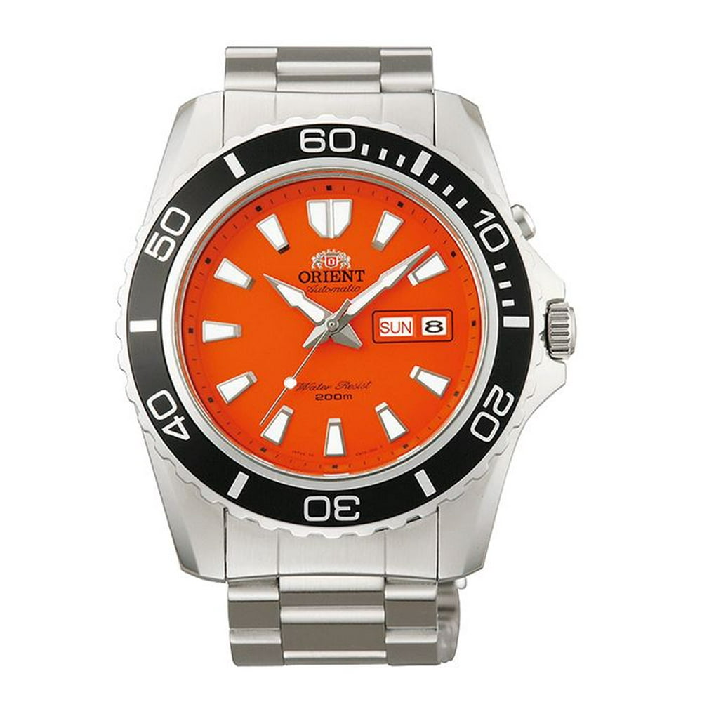 Orient - Orient Men's Orange Mako Automatic Dive Watch CEM75001M ...