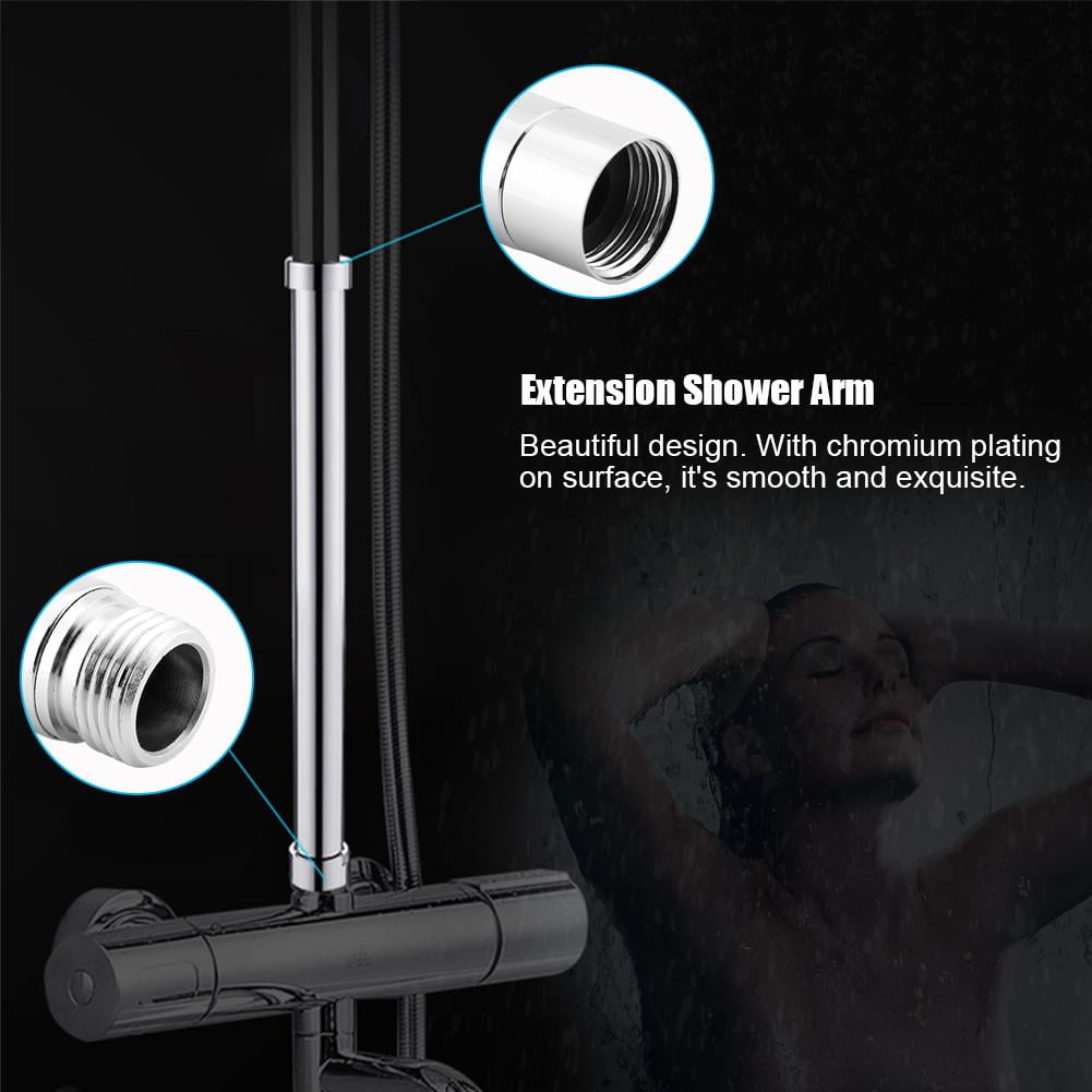 Tebru Extension Shower Arm Stainless Steel Extender Tube Shower Head ...