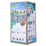 Funsicle 14 ft Oasis Round Above Ground Metal Frame Swimming Pool ...