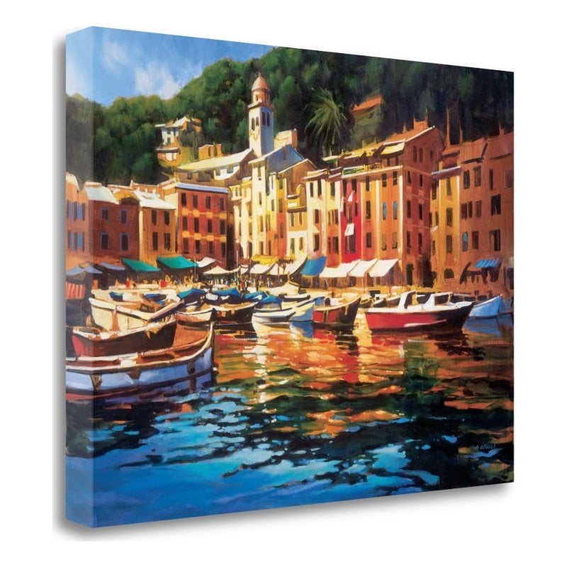 33" x 25" Portofino Colors by Michael Otoole- Print On Canvas Fabric ...
